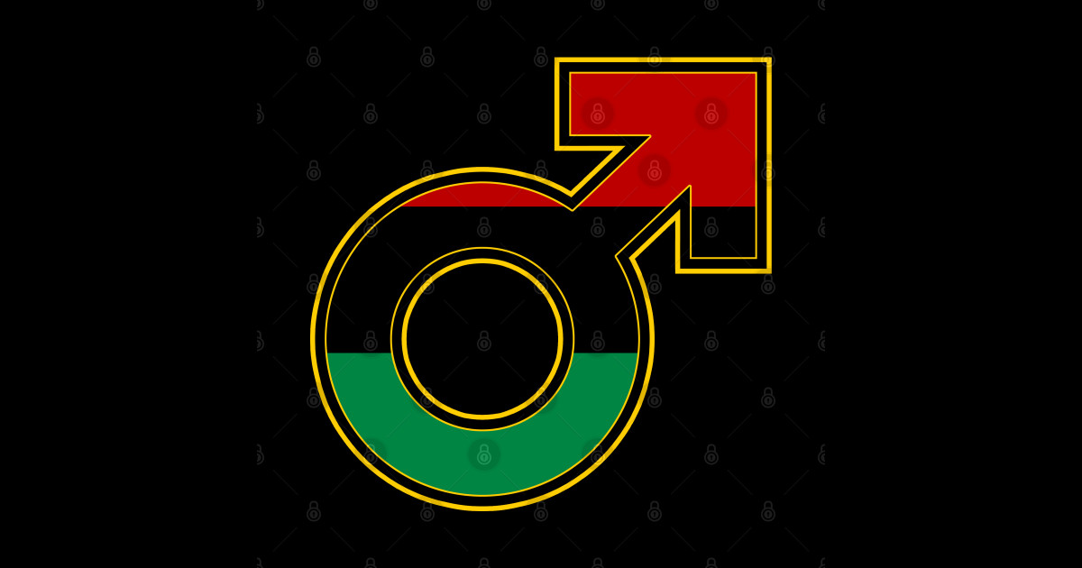MALE SYMBOL - African American - Black Pride Male Symbol African ...