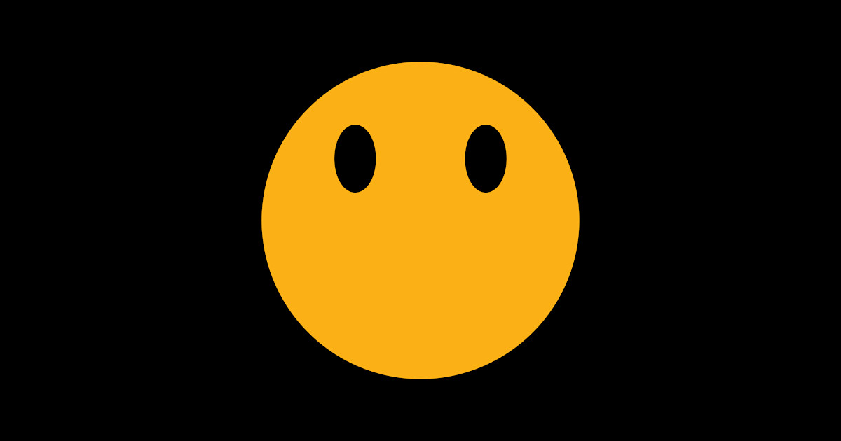 Yellow icon emoji blank face - Emoticon - Sticker | TeePublic