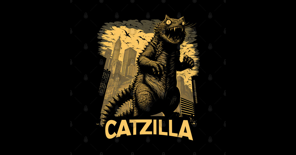 Giant Kaiju Cat Monster - Catzilla - Catzilla - Posters and Art Prints ...