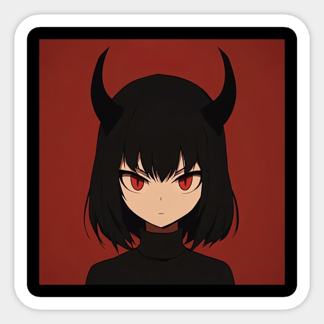 Demon | Anime style - Demon - Sticker | TeePublic