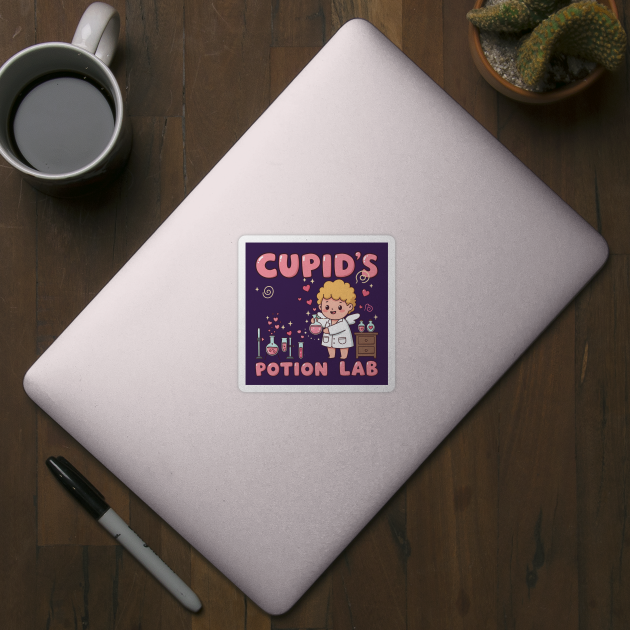 Cupid’s Potion Lab - Cupid Potion Lab - Sticker | TeePublic