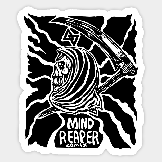 Reaper Ripper Logo - Mind Reaper Comix - Sticker | TeePublic