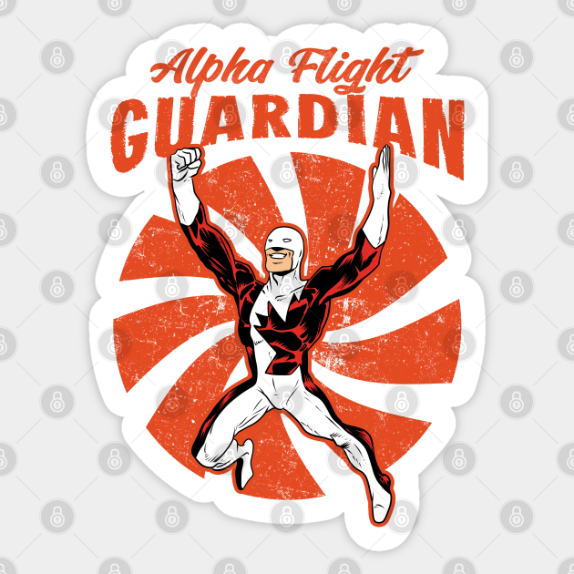 Retro Alpha flight Guardian - Alpha Flight - Sticker | TeePublic