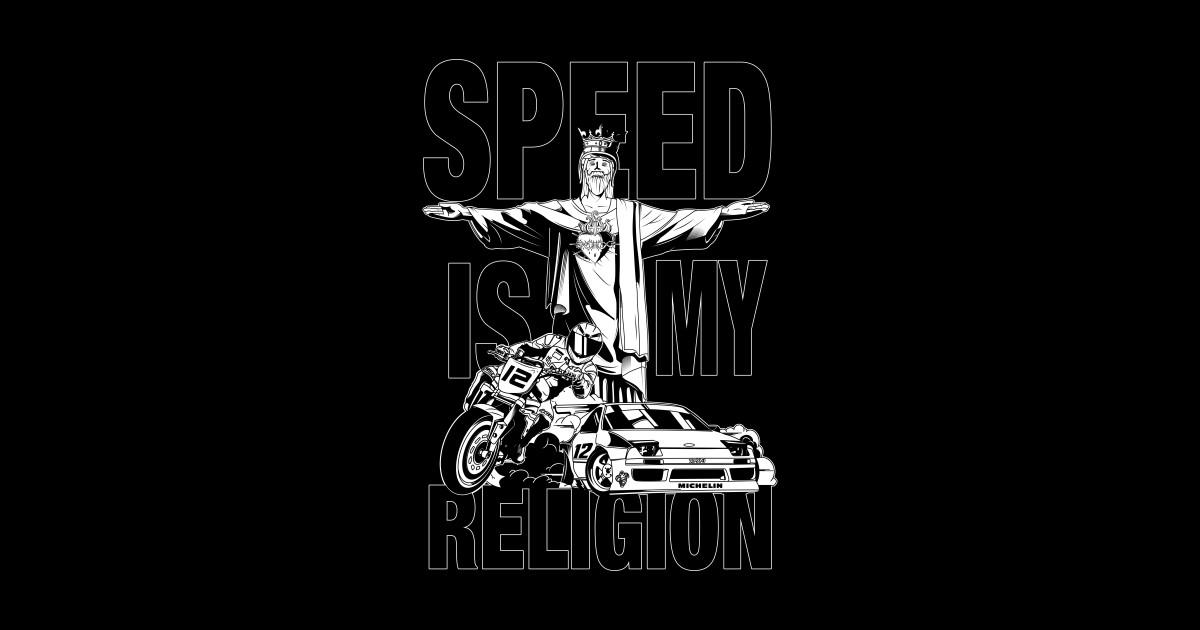 Jesus - speed is my religion - Motorcycle - Sticker | TeePublic