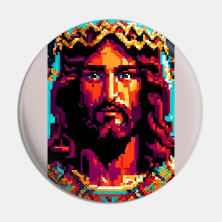 Jesus Christ Pixel Art Pins and Buttons for Sale | TeePublic