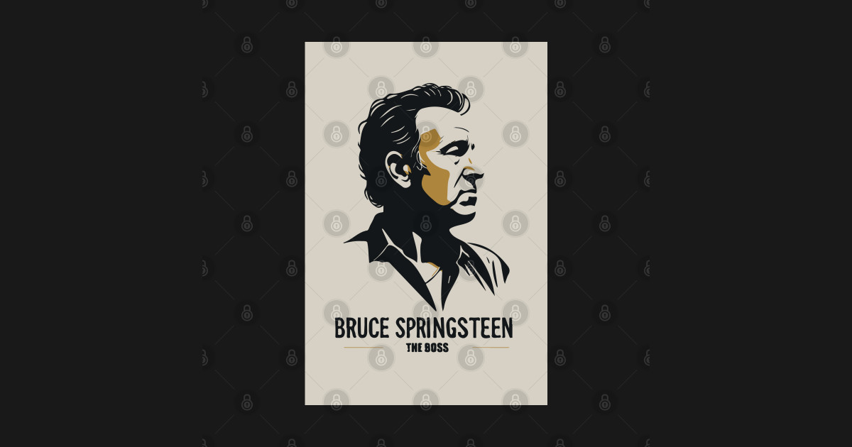 Bruce Springsteen The Boss Tribute Art Design - billy joel born to run ...