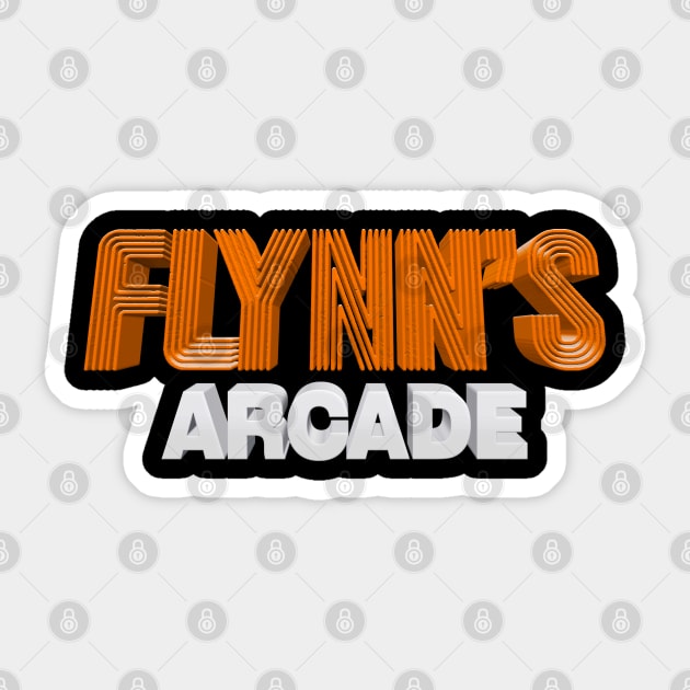 Tron - Flynn's Arcade 3D Sign - Tron - Sticker | TeePublic