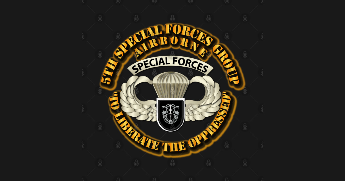 SOF - 5th SFG - Airborne Badge - 5th Special Forces Group United States ...
