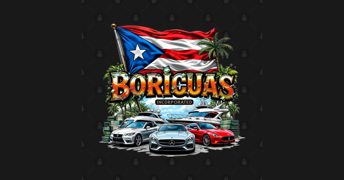 BORICUAS INCORPORATED LOGO #50 - Puerto Rican - T-Shirt | TeePublic