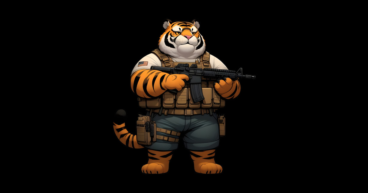Tactical Tiger - Tiger - Sticker | TeePublic
