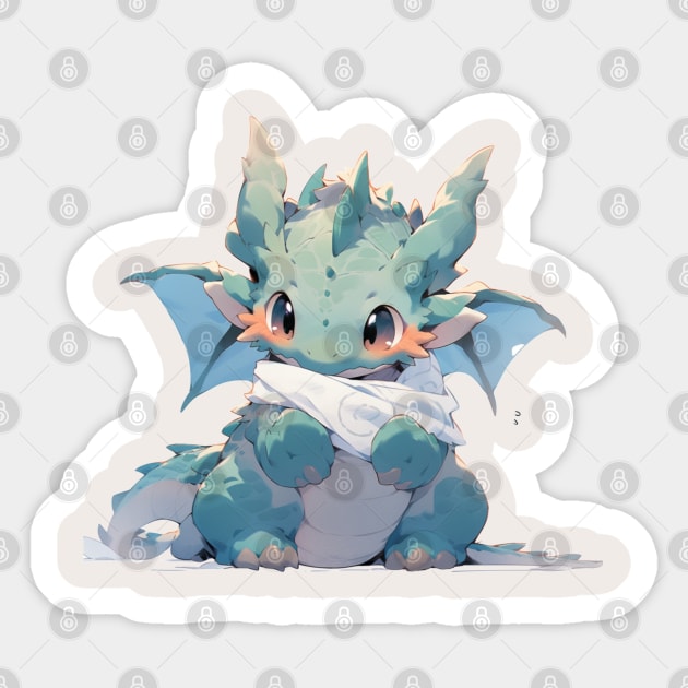 A chill dragon - cold - Dragon - Sticker | TeePublic