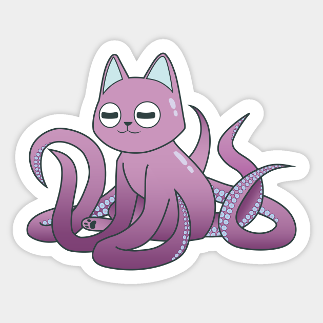 Octocat - Yuchi The Cat - Sticker | TeePublic