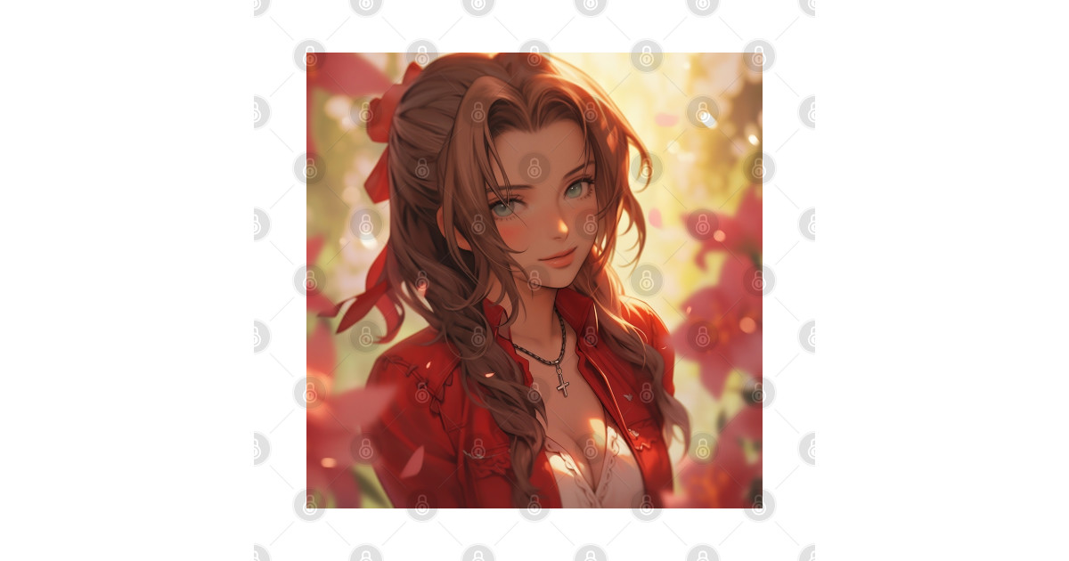 Cute aerith - Anime - T-Shirt | TeePublic