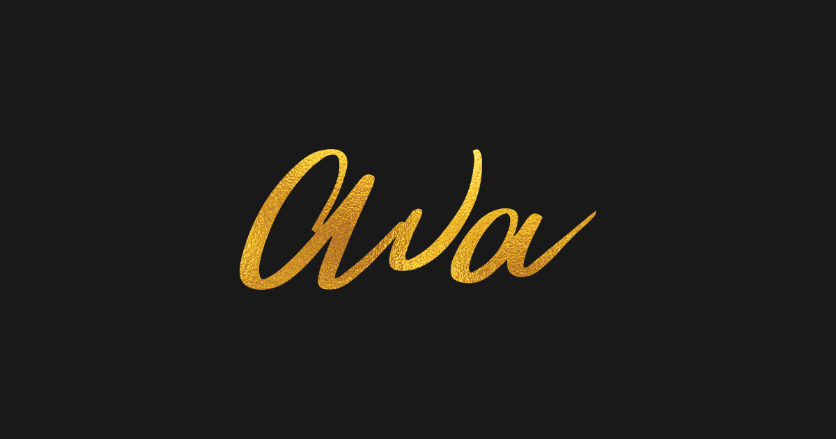 Ava Name Hand Lettering in Faux Gold Letters - Ava - T-Shirt | TeePublic