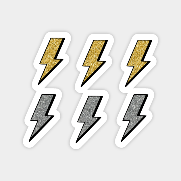 Glitter Lightning Bolts Sticker Pack - Sticker Pack - Magnet | TeePublic