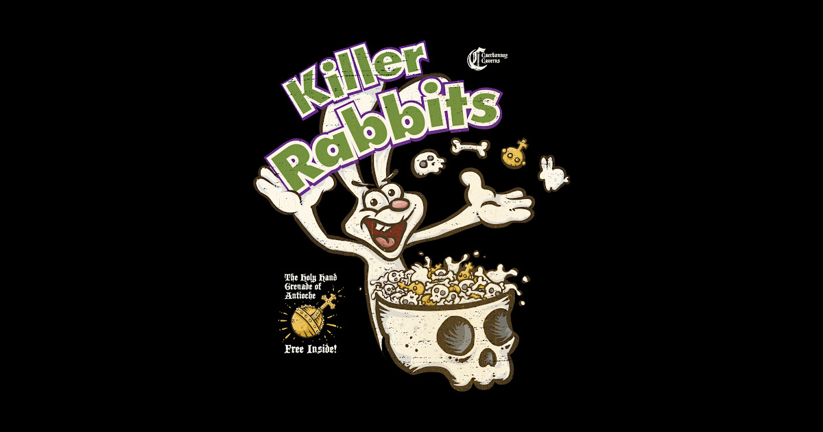 Killer Rabbit Cereal - Monty Python And The Holy Grail - Sticker ...
