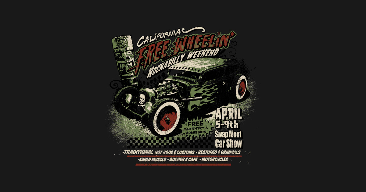 California Rat-Rod - Retro Car - T-Shirt | TeePublic