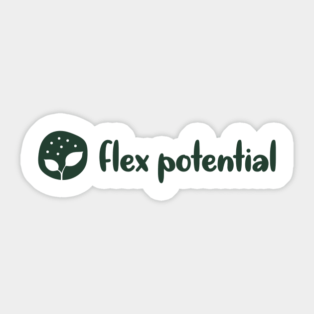 Horizontal Flex Potential Logo & Name - Flex Potential - Sticker ...