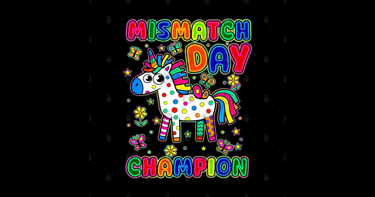 Mismatch Day Champion Spirit Week Unicorn - Mismatch Day Champion ...