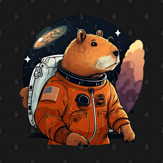 Capybara astronaut - Capybara - T-Shirt | TeePublic