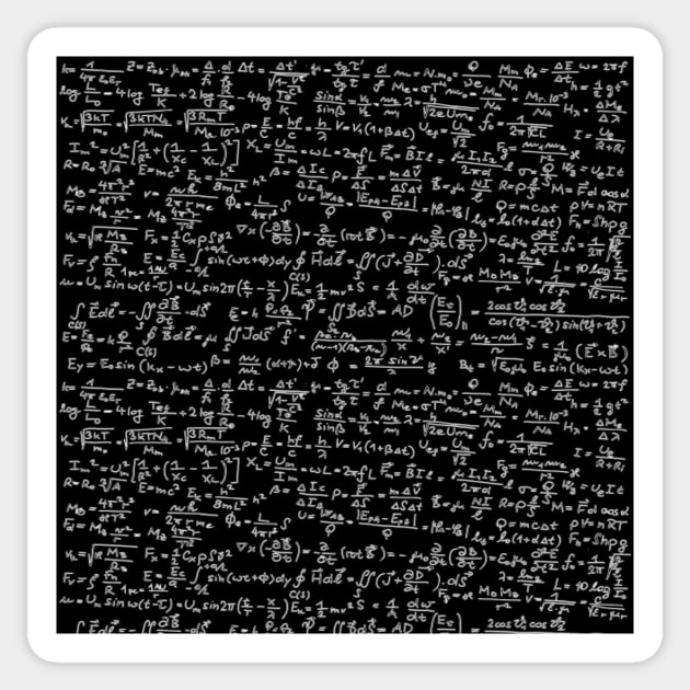 Math & Science formulas - Maths - Sticker | TeePublic
