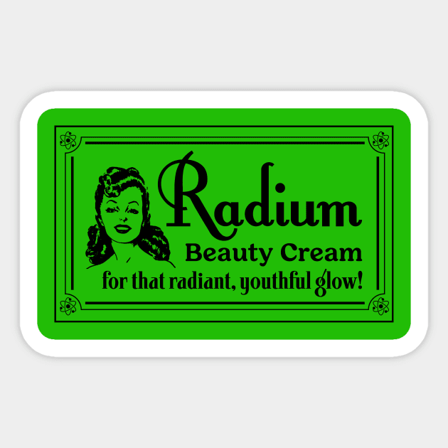 Radium Beauty Cream - Retro Vintage Aesthetic - Sticker | TeePublic