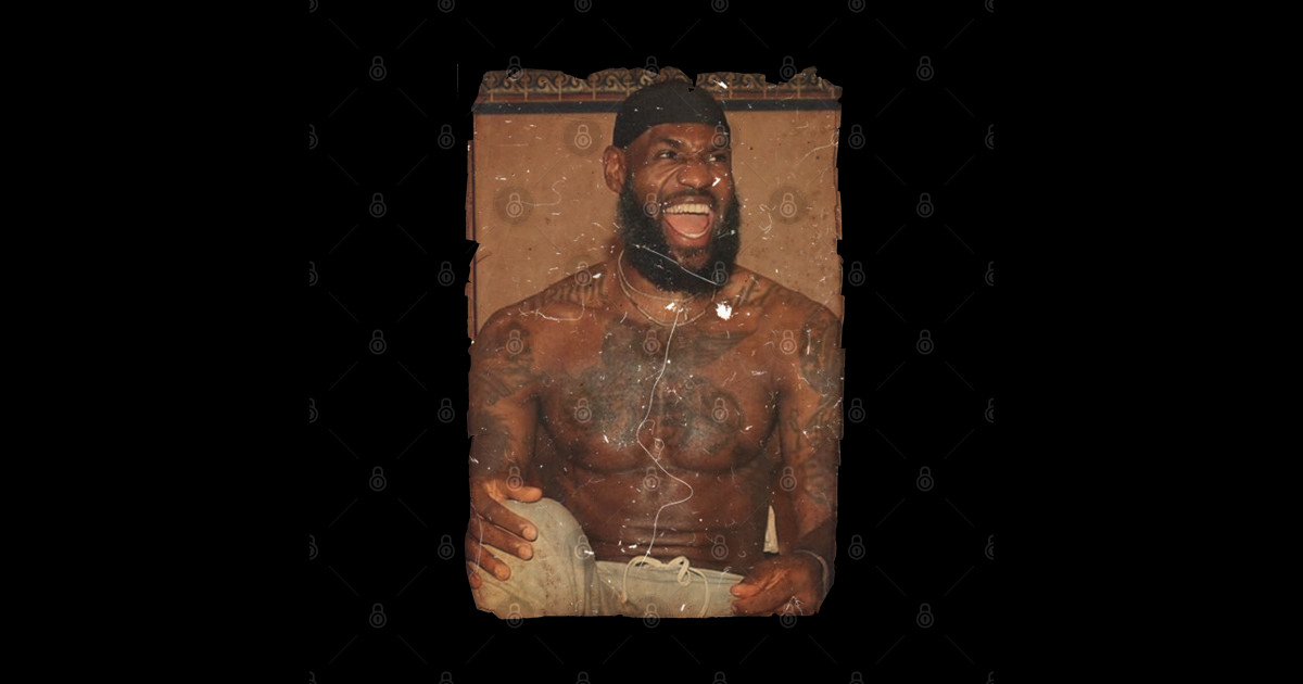 Vintage Photo Lebron King James - Lebron James King - Sticker | TeePublic