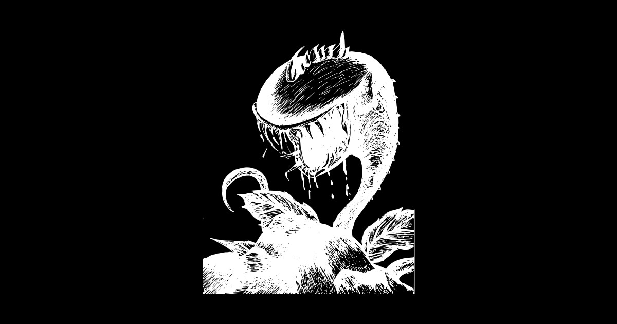 The Great Chomper (White on Black) - Halloween - Posters and Art Prints ...
