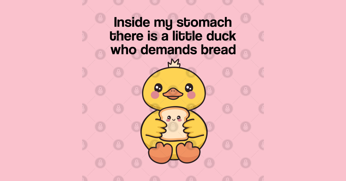 Funny Cute Duck Bread Meme - Duck - T-Shirt | TeePublic