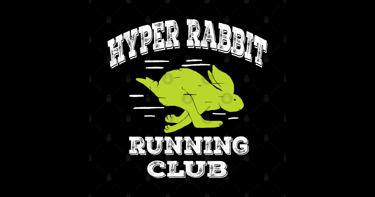 hyper rabbit running club - Running Club - Sticker | TeePublic
