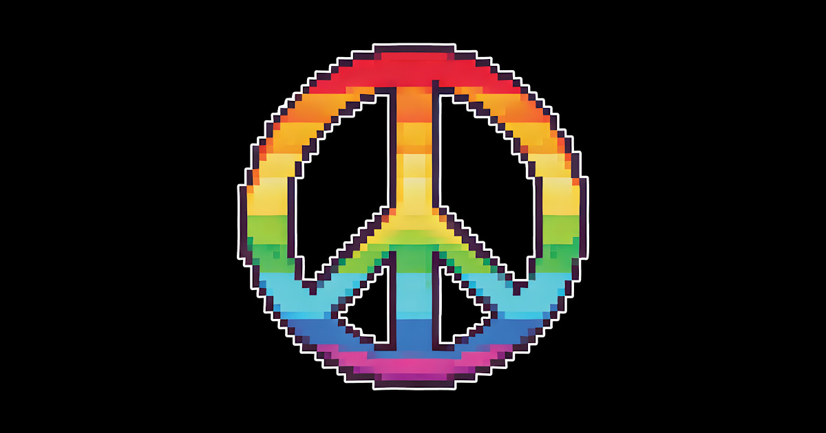Pixel Peace Logo - Peace - Sticker | TeePublic