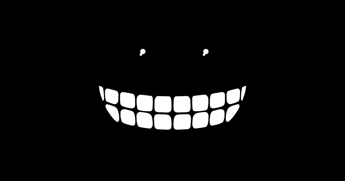 Floating Smile - in white - Floating Smile - Sticker | TeePublic