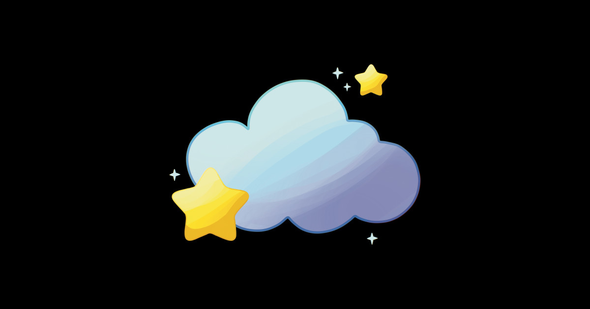 Dream Bright Cloud And Stars Magic - Stars - Sticker | TeePublic