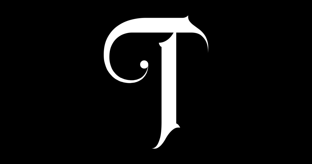 t calligraphy logo - Calligraphy - Sticker | TeePublic