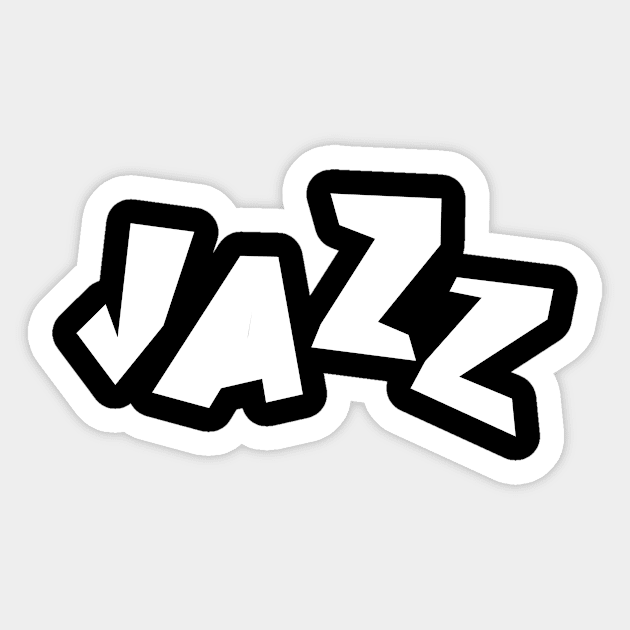 Jazz distorted logo design - Jazz - Sticker | TeePublic