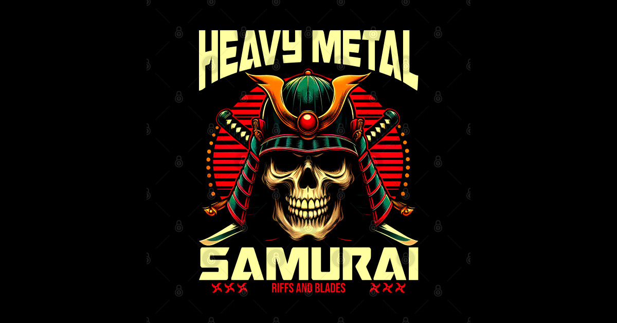 Heavy Metal Samurai Fierce Warrior of Steel - Heavy Metal - Sticker ...