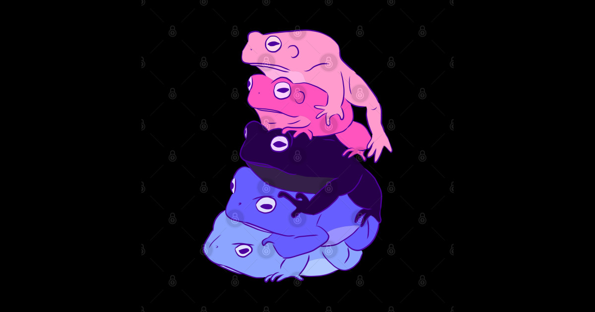 Omnisexual Pride Frog Stack - Omnisexual - Sticker | TeePublic