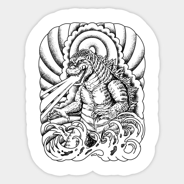 godzilla back tattoos