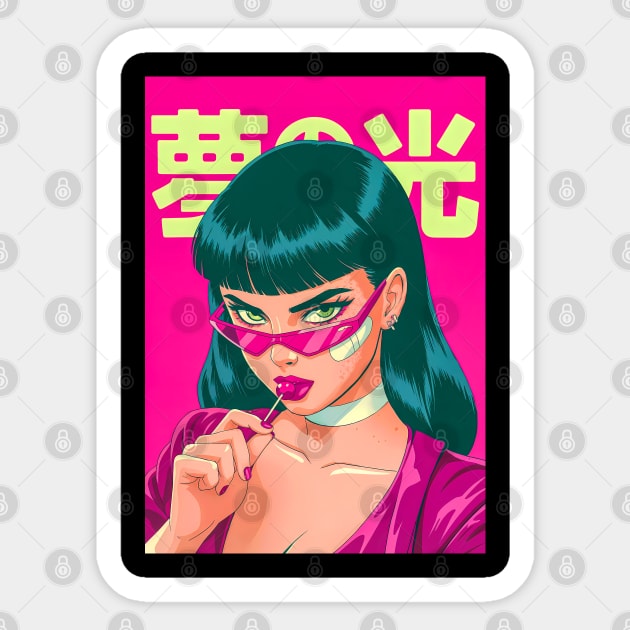 Cyber Diva: Neon Rebellion - Anime And Manga - Sticker | TeePublic
