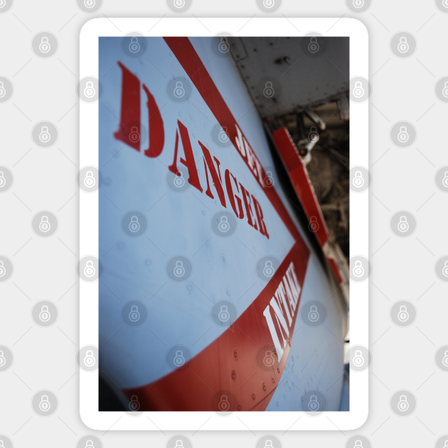 Danger Jet Intake - Danger - Sticker | TeePublic