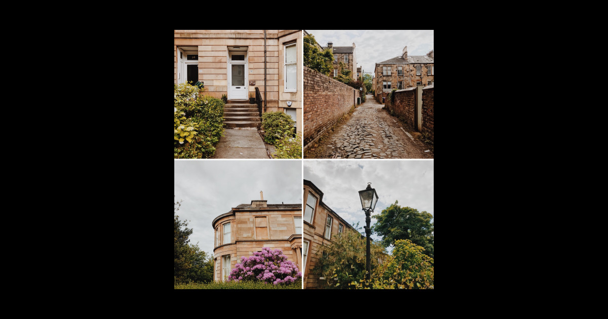 Glasgow Southside Streets Collage - Glasgow - Sticker | TeePublic