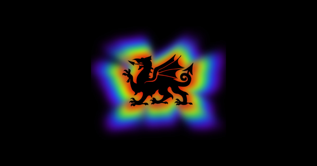 Welsh Rainbow Shadow Dragon - Welsh Dragon - Posters and Art Prints ...