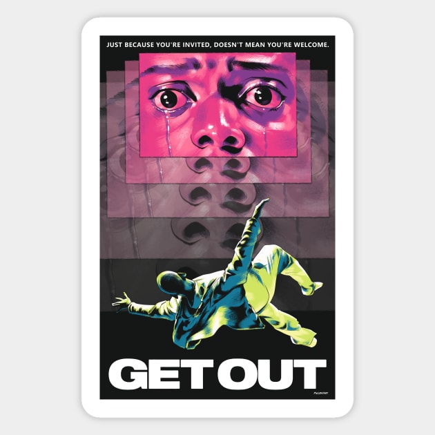 Get Out Movie Art Sunken Place - Get Out - Sticker | TeePublic