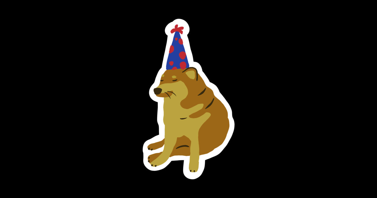 Birthday Cheems - Shibainu - Posters and Art Prints | TeePublic