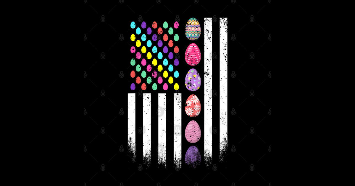 Easter Egg Bunny American Flag Patriotic Men Women Boys - Easter Egg ...