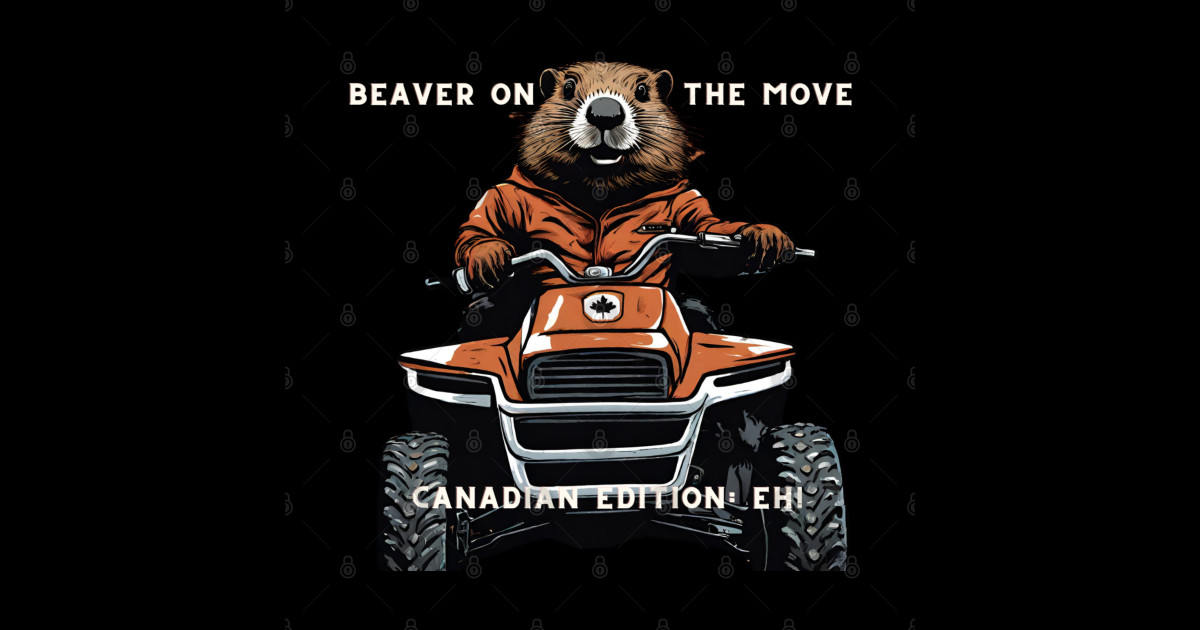 "Quad-Bound Beaver: Canadian Adventure, Eh!" - Off Roading - Sticker ...