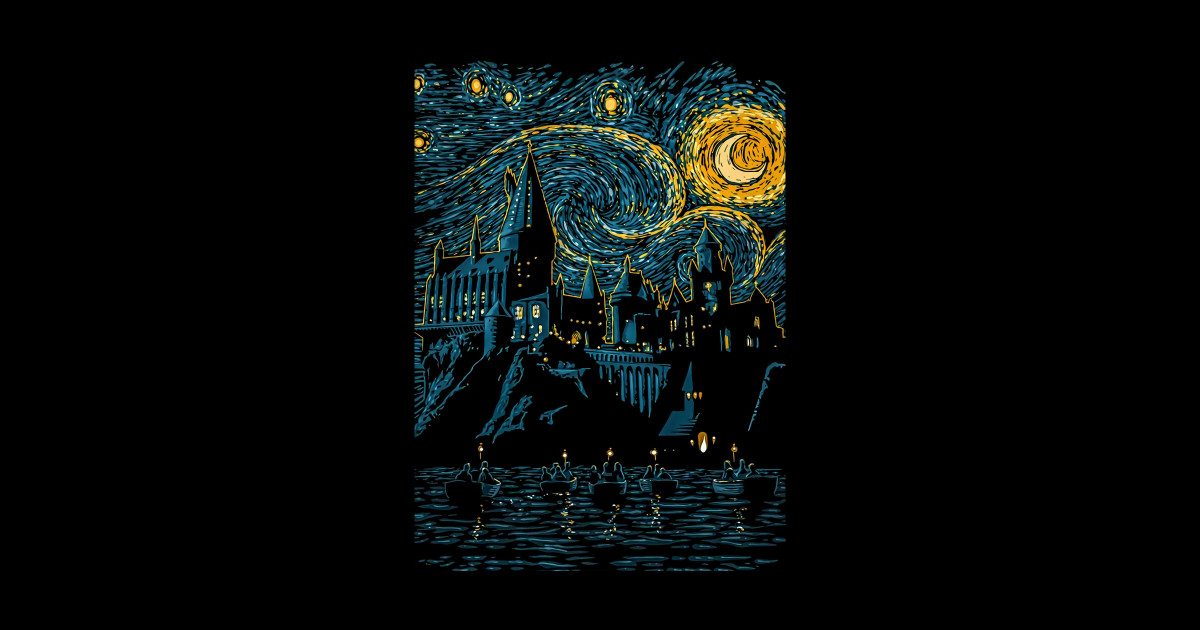 Starry Night Witch House - Starry Night - Posters and Art Prints ...