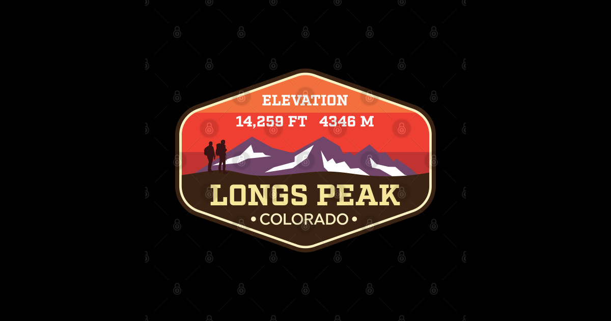 Longs Peak Colorado - 14ers Mountain Climbing Badge - Colorado 14ers ...