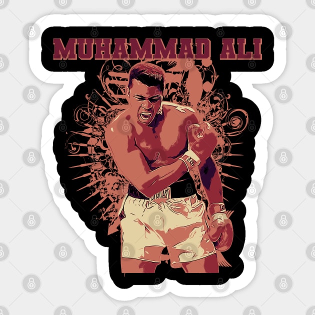 Muhammad Ali | Vintage style | Boxing Legend - Muhammad Ali - Sticker ...