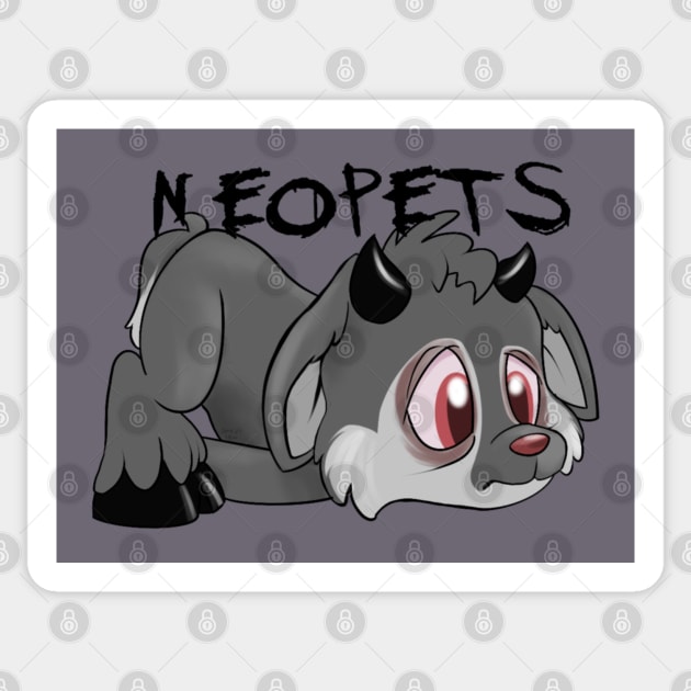 Grey Ixi - Neopets - Sticker | TeePublic
